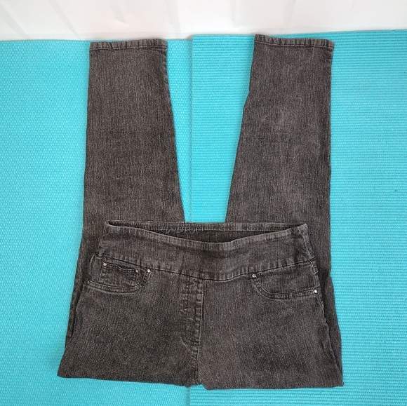 Ruby Rd. | Jeans | Ruby Rd Petite Womens Pull On Crop Charcoal Skinny ...